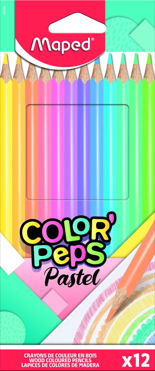 Lapices Color’ Peps Pastel 12 colores